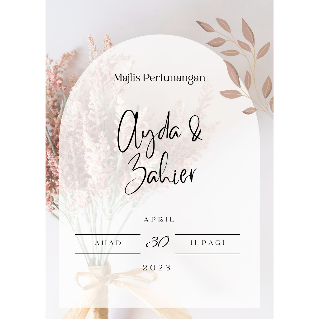 Kad Kahwin/Tunang/Birthday Digital (e-card) | Shopee Malaysia