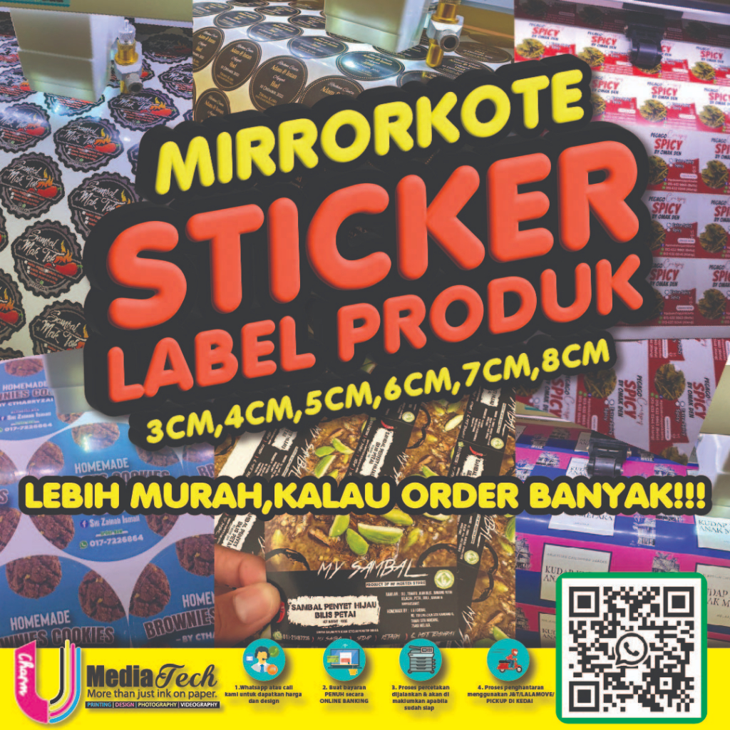 STICKER LABEL 6CM (MIRRORKOTE) | Shopee Malaysia