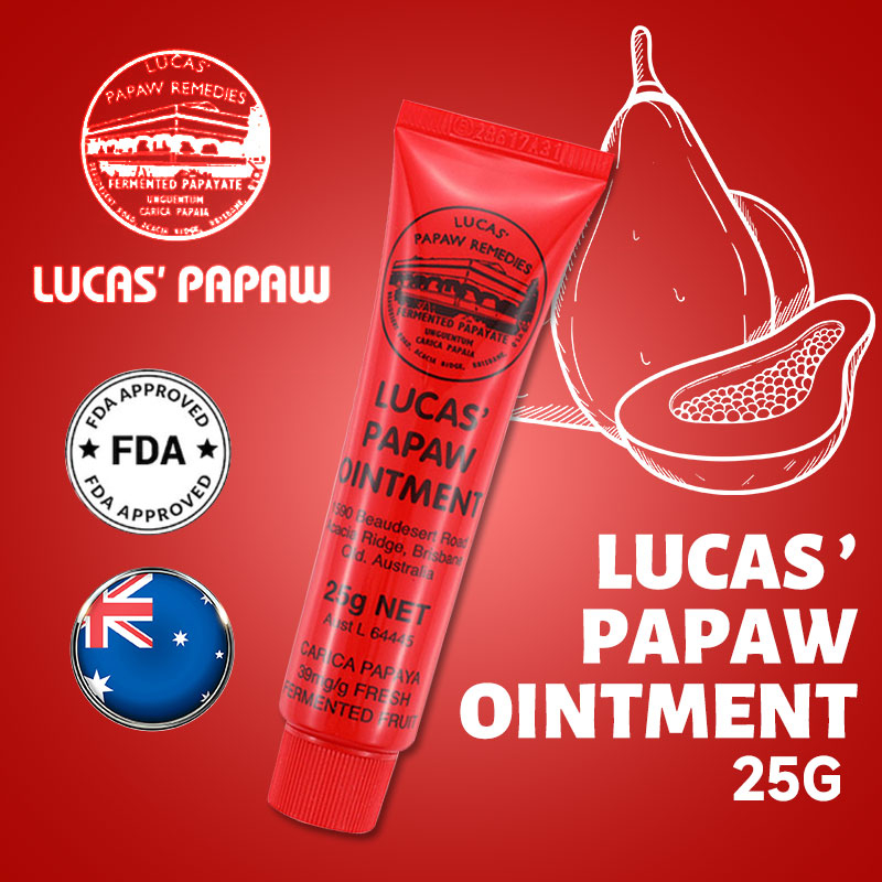 Lucas Papaw ointment 25g PURE Papaya cream ointment skin/ lips dryness crack BEST moisturiser ...