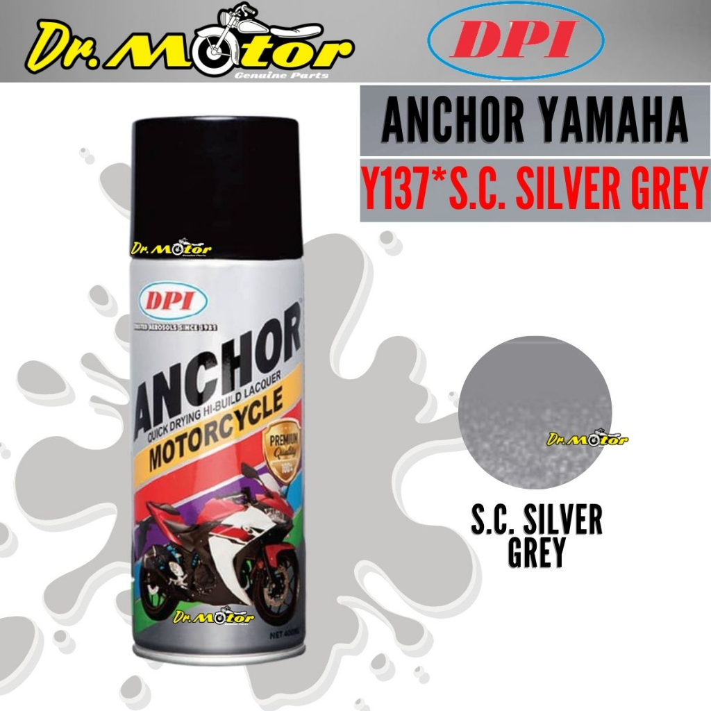 ANCHOR YAMAHA Spray Can Tin Cat Paint 400ML Y137*S.C SILVER GREY Gray ...