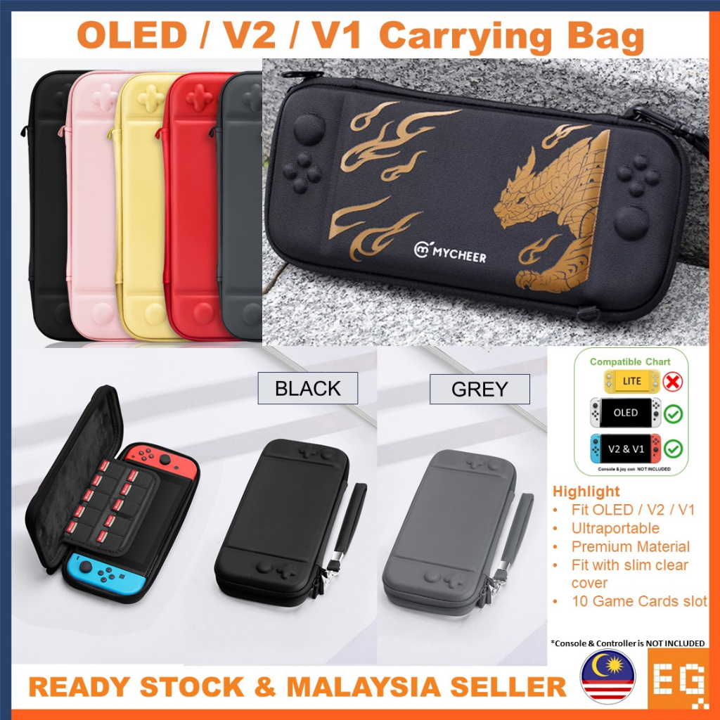 Switch OLED Bag / Switch V2 Case Hard Carry Deluxe Travel Tough EVA ...