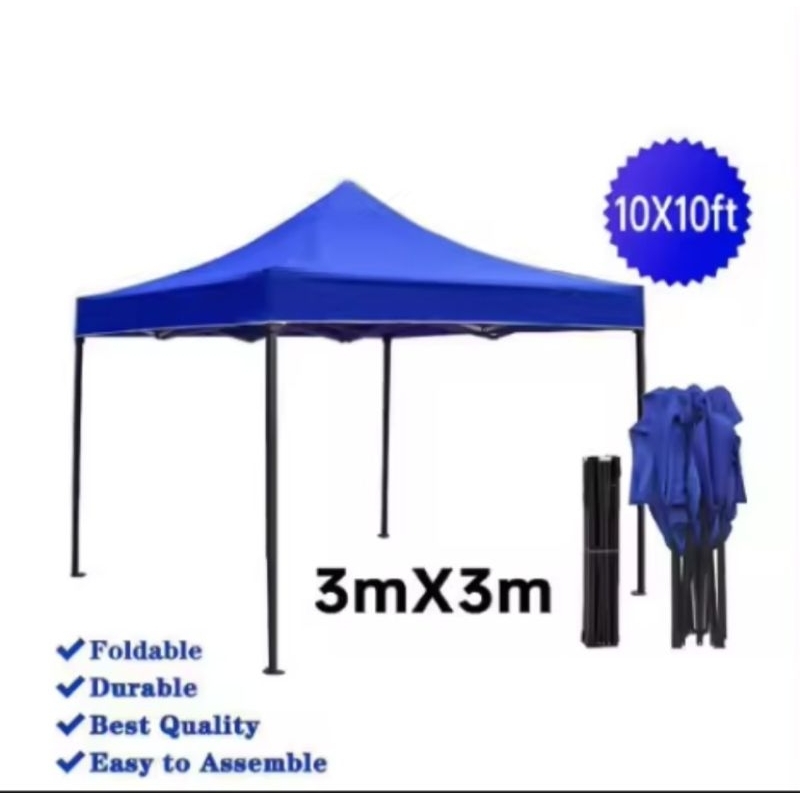 3M X 3M Full Set Canopy Folding Champing Camp Tent Kanopi Bazar Khemah ...