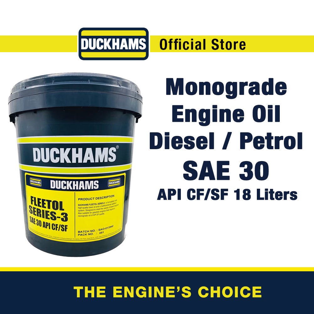 Duckhams Fleetol Series 3 30 CF (18 liters) - SAE 30 Diesel Engine Oil ...