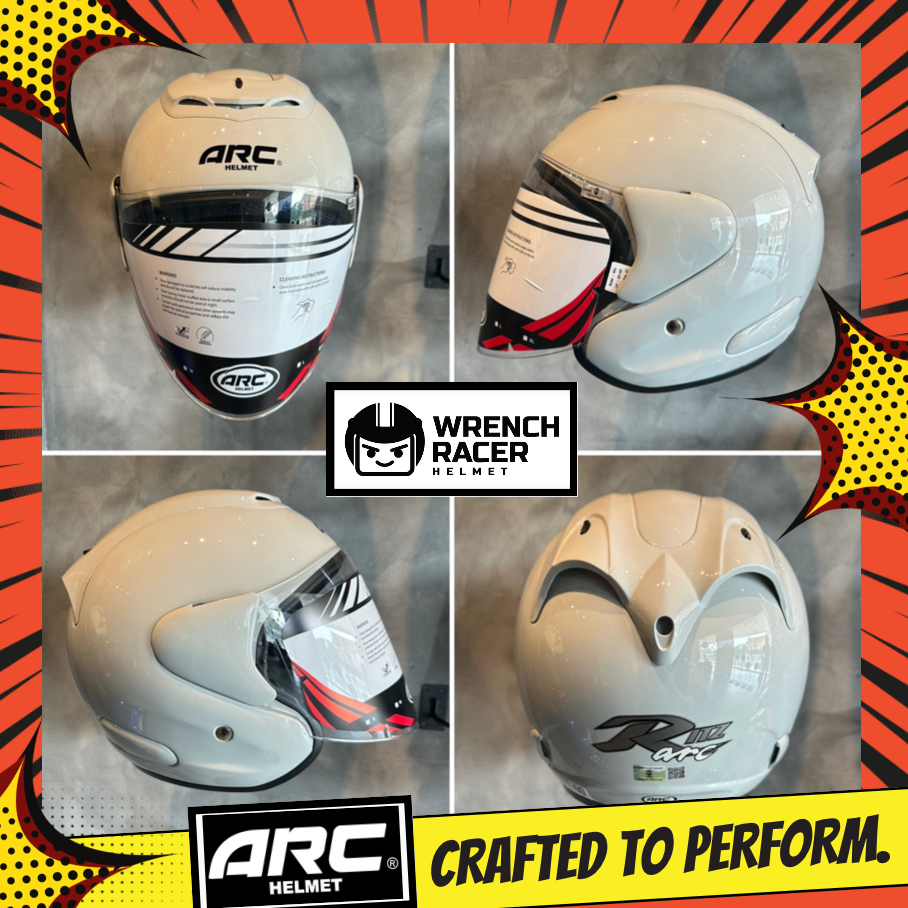 Helmet ARC Ritz ★Pastel & Modern Color V2★ - Modern Grey / Pastel Pink ...
