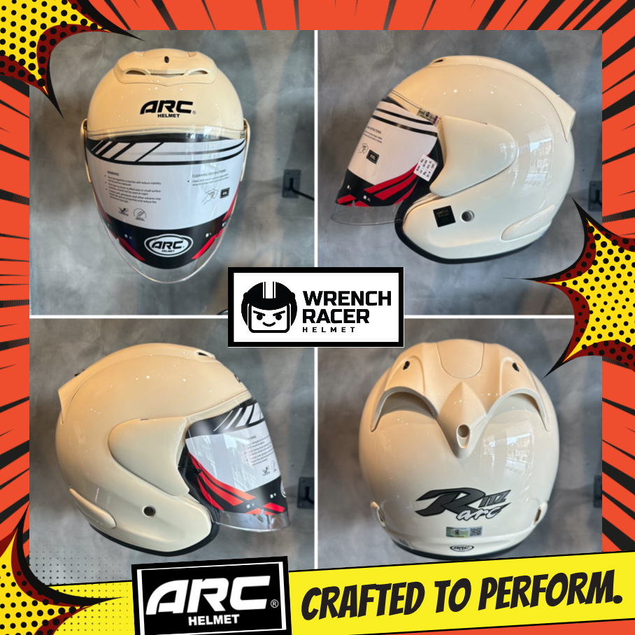 Helmet ARC Ritz ★Pastel & Modern Color V2★ - Modern Grey / Pastel Pink ...