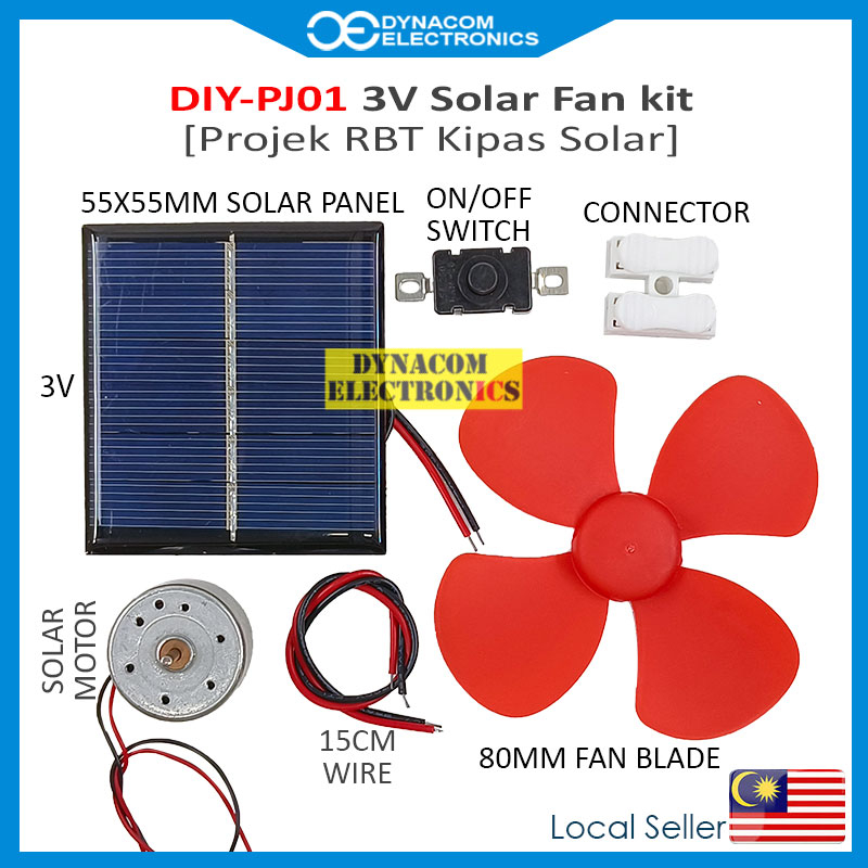 DIY-PJ01 Solar Fan Kit DIY Solar Project [Projek RBT Kipas Solar ...