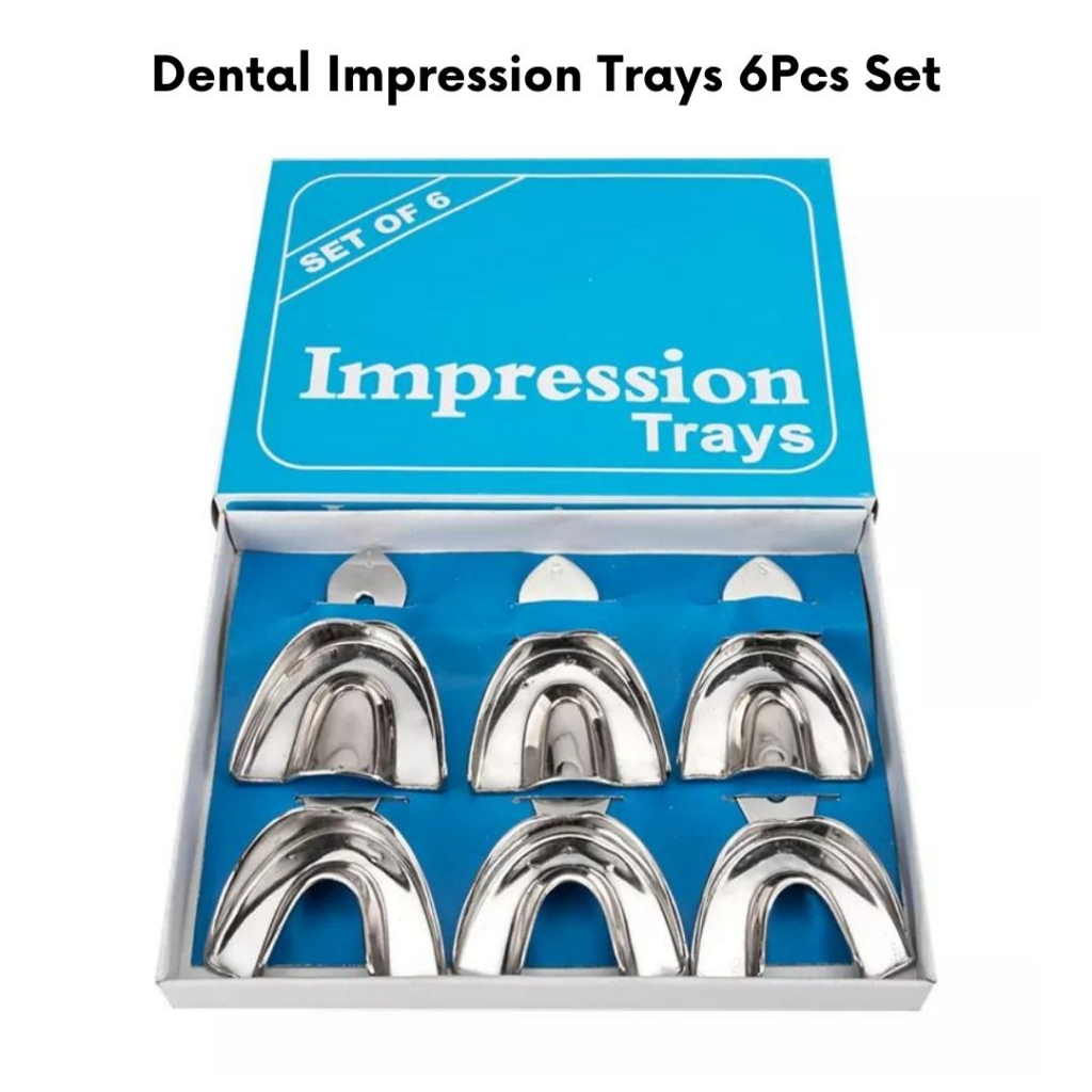 Dental Impression Tray Upper and Lower Stainless Steel Teeth Tray ...