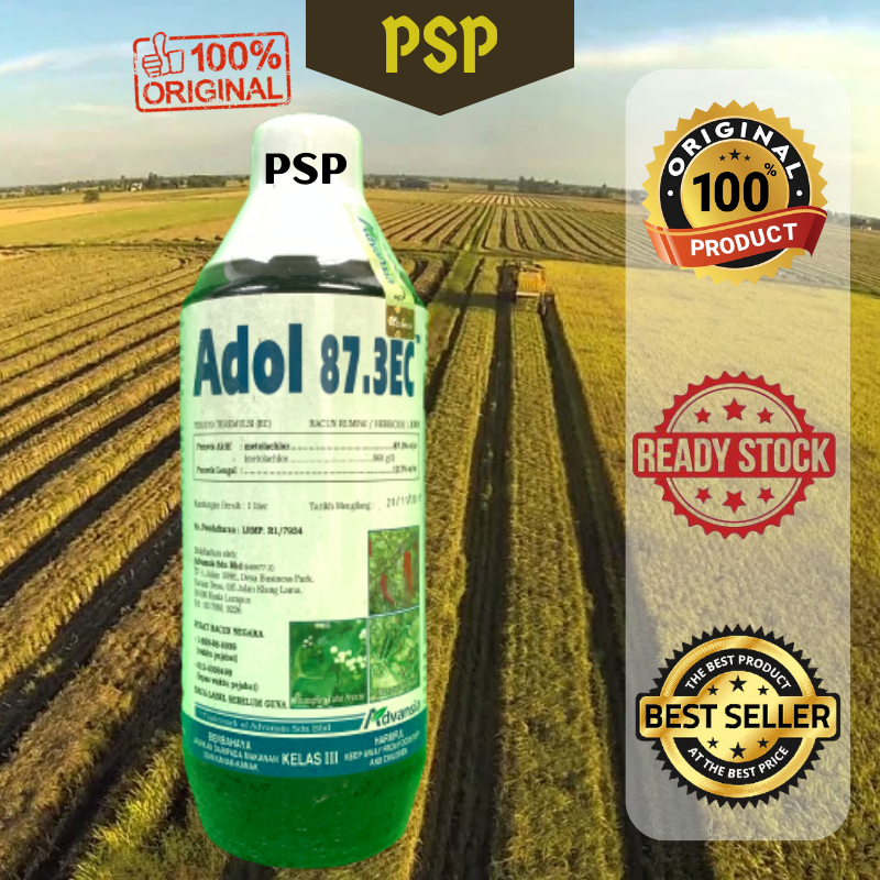 1L ADOL 87.3EC ADVANSIA Metolachlor 87.3% Racun Rumput / Herbicide ...