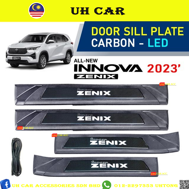 Toyota Innova Zenix 2023 Black Carbon Led Light Door Step Side Step ...