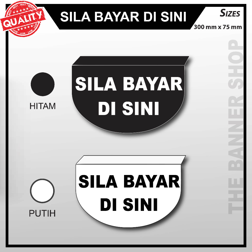 Please Order Here Sign, Pick Up Here Sign, Sila Bayar Di Sini Acrylic L ...