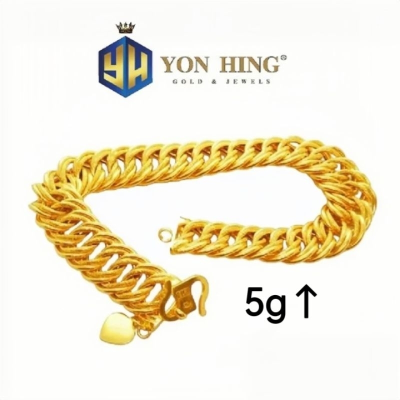 Rantai Tangan Coco Lipan Kosong 5g Ke Atas Emas 916 Yon Hing | Shopee ...