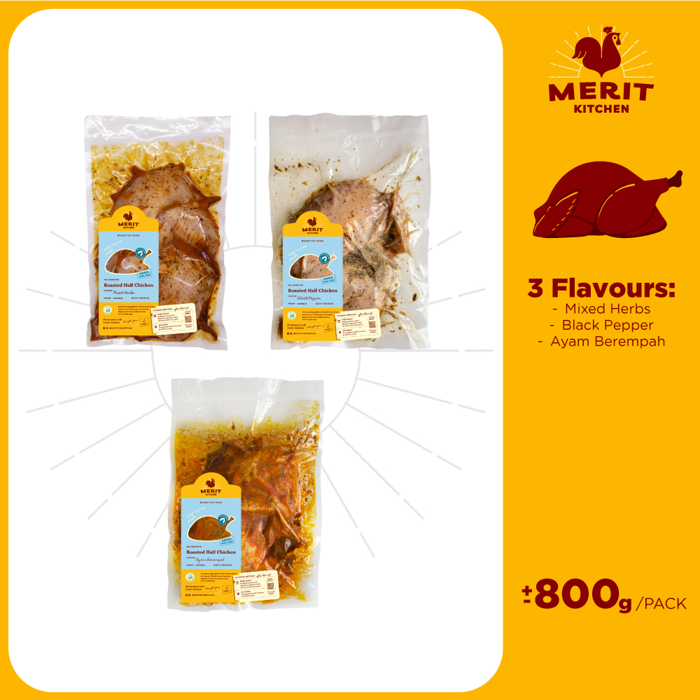 [New Arrival] Merit Kitchen EM MARINATED HALF CHICKEN (1 Pieces) 3 ...