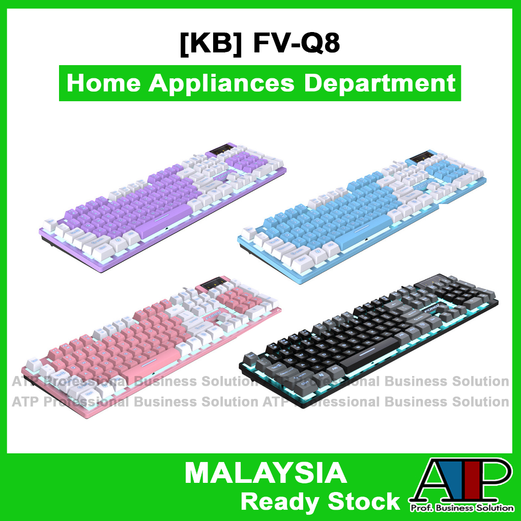 IT🖥️ Forev FV-Q8 Wired Gaming Keyboard Mouse Desktop USB PC Computer Gaming Silent Keybiard Mute ...