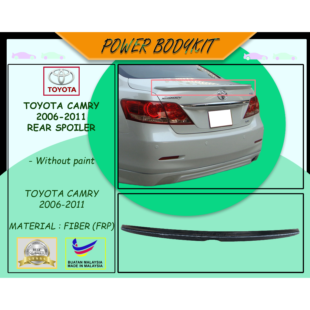 READY STOCK Toyota Camry 2006-2011 Rear Spoiler 2006 2007 2008 2009 ...