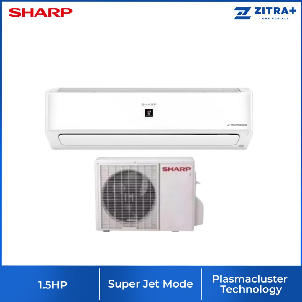 SHARP 1HP/1.5HP/2HP/2.5HP R32 J-Tech Inverter Plasmacluster Wall Mount Air Conditioner | Quiet ...