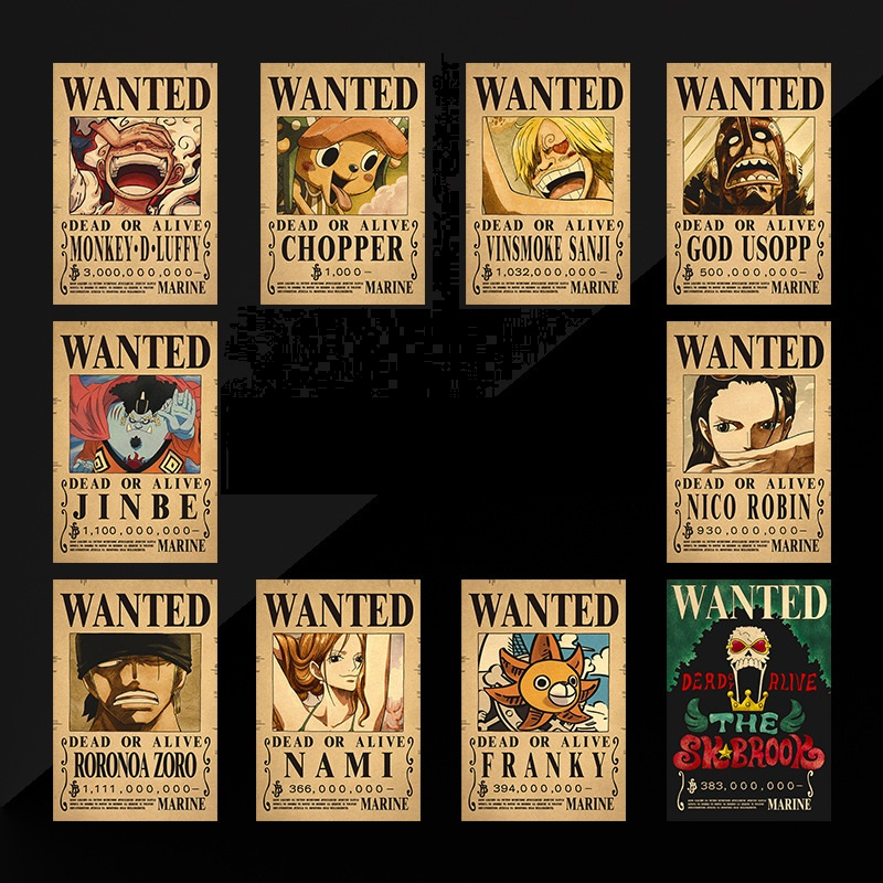 (READY STOCK) One Piece Reward Order Wanted Poster Luffy 1.5 Billion ...