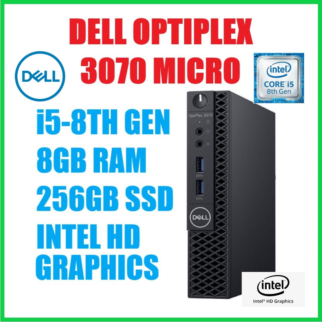 Dell Optiplex 3070 Micro Desktop INTEL I5 8TH GEN/256GB SSD/WINDOWS 10 PRO | Shopee Malaysia