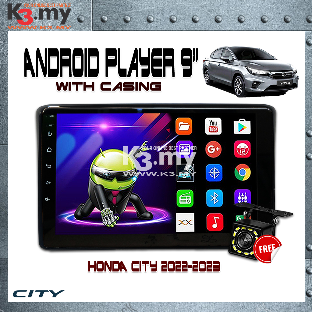 Honda City 2022-2023 9'' Android Player GPS Waze + Casing (Set) With ...