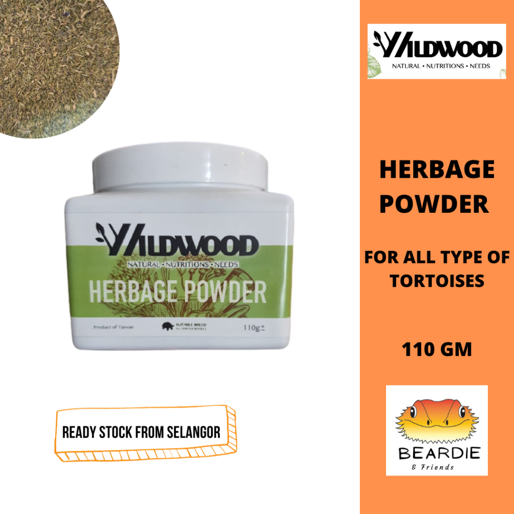 WILDWOOD HERBAGE POWDER FOR TORTOISE AND HERBIVOROUS LIZARDS 110GM ...