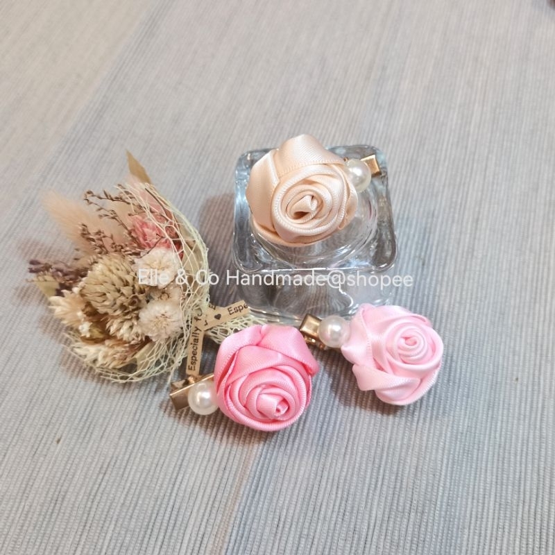 🇲🇾𝐑𝐄𝐀𝐃𝐘 𝐒𝐓𝐎𝐂𝐊 Elegant and Exquisite Rose 3pcs Hair Accessories Flower ...