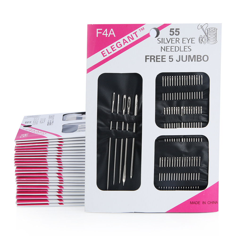 Stainless Steel Sewing Needles 55 Piece Stainless Steel Big Eye Sewing ...