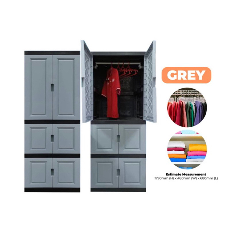 Waterproof multi purpose wardrobe / plastic cupboard / cloth cabinet ...