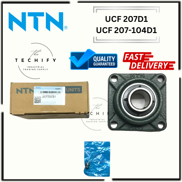 NTN UCF 207 / 207-104 D1 Square Flanged Pillow Block Bearing 100% ...