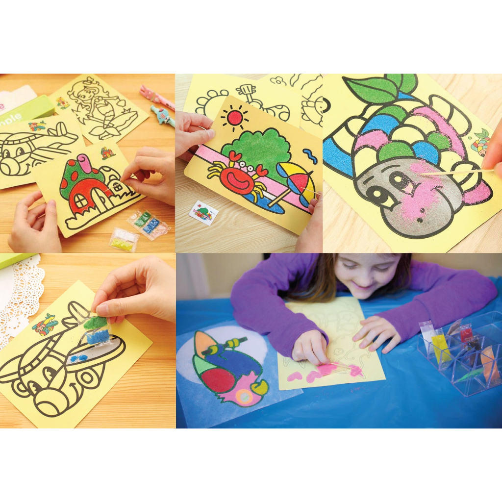 Creative Sand Art Painting for Kids | Mix Design 1 Pc A5 Size | Shopee ...