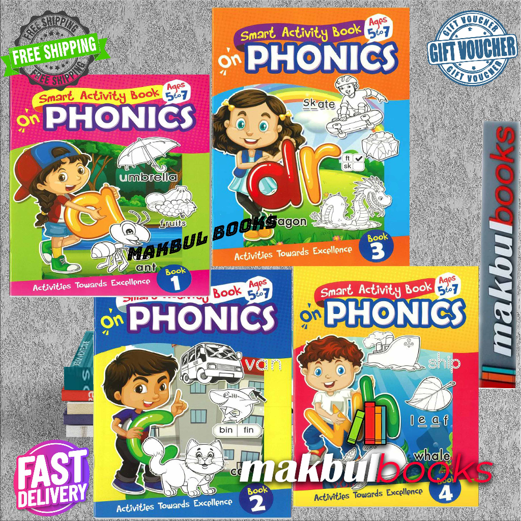 MAXIM: SMART ACTIVITY BOOK ON PHONICS AGES 5-7 BOOK (1 TO 4 SERIES ...