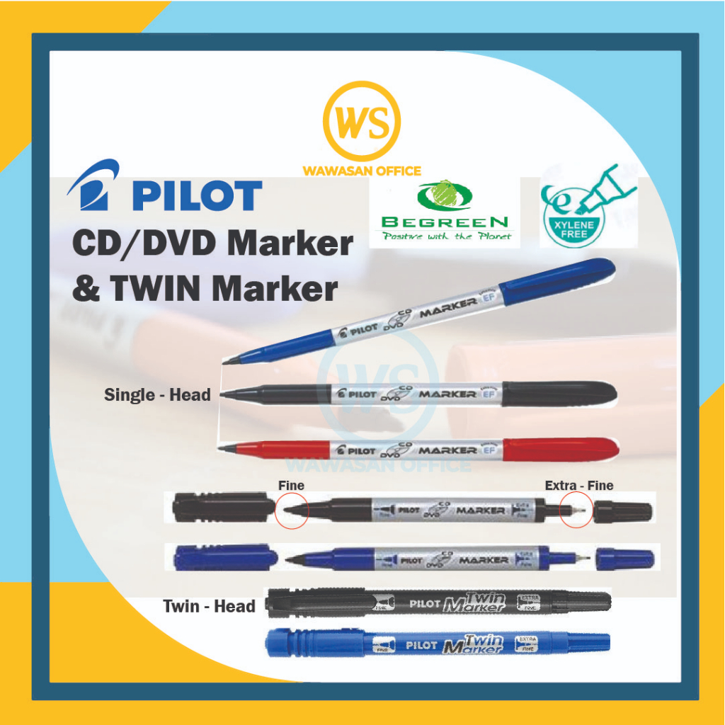 Pilot CD/DVD Marker / Pilot Twin Marker / Pilot Marker Pen / CD Marker ...