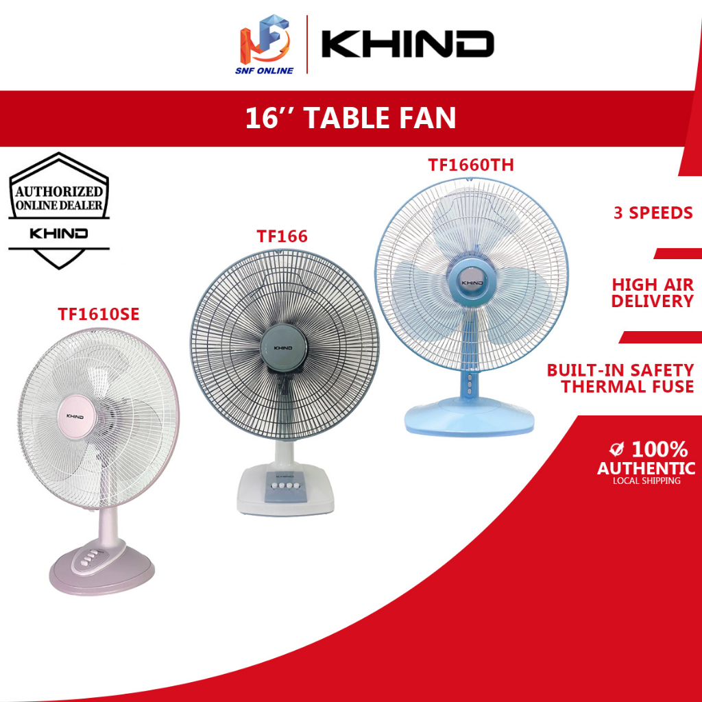 Khind Kipas Meja - Table Fan (16") TF-166 TF166 TF1660TH TF1610SE ...