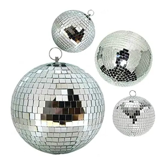 Premium Quality Mirror Balls 20cm Disco Ball Party Hanging Ball Silver ...
