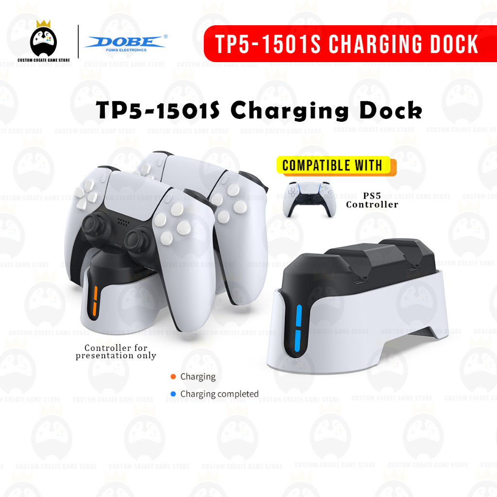 DOBE PS5 P5 DS5 DUAL SENSE 5 EDGE CONTROLLER CHARGER Charging Dock WITH ...