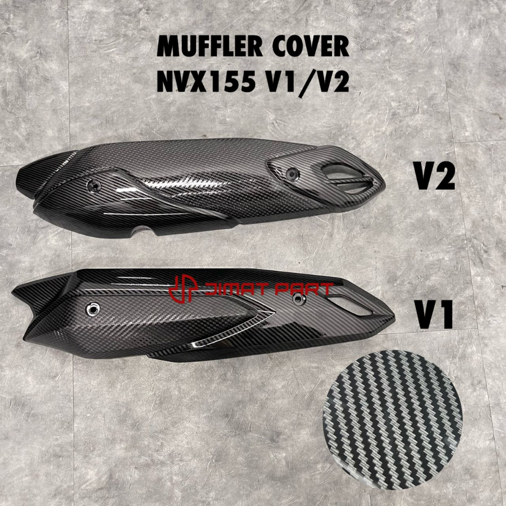 (CARBON)YAMAHA NVX NVX155 V1 V2 NVX 155 MUFFLER PROTECTOR EXHAUST COVER ...