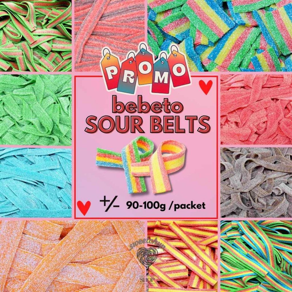 SweetChup | BEBETO Assorted Tutti Fruitti Rainbow Mix Sour Belts +-100g ...
