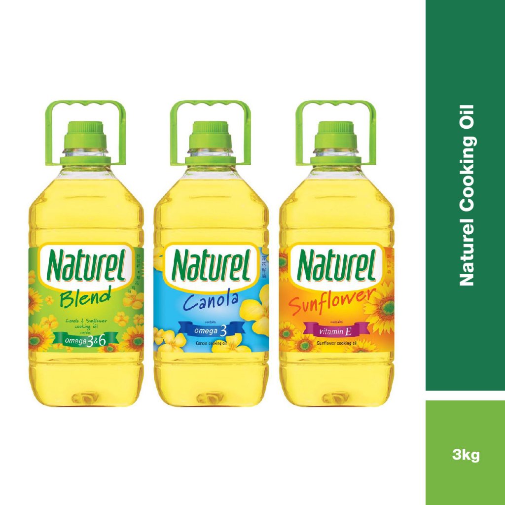 Naturel Cooking Oil Minyak Masak Blend / Canola / Sunflower (3kg ...