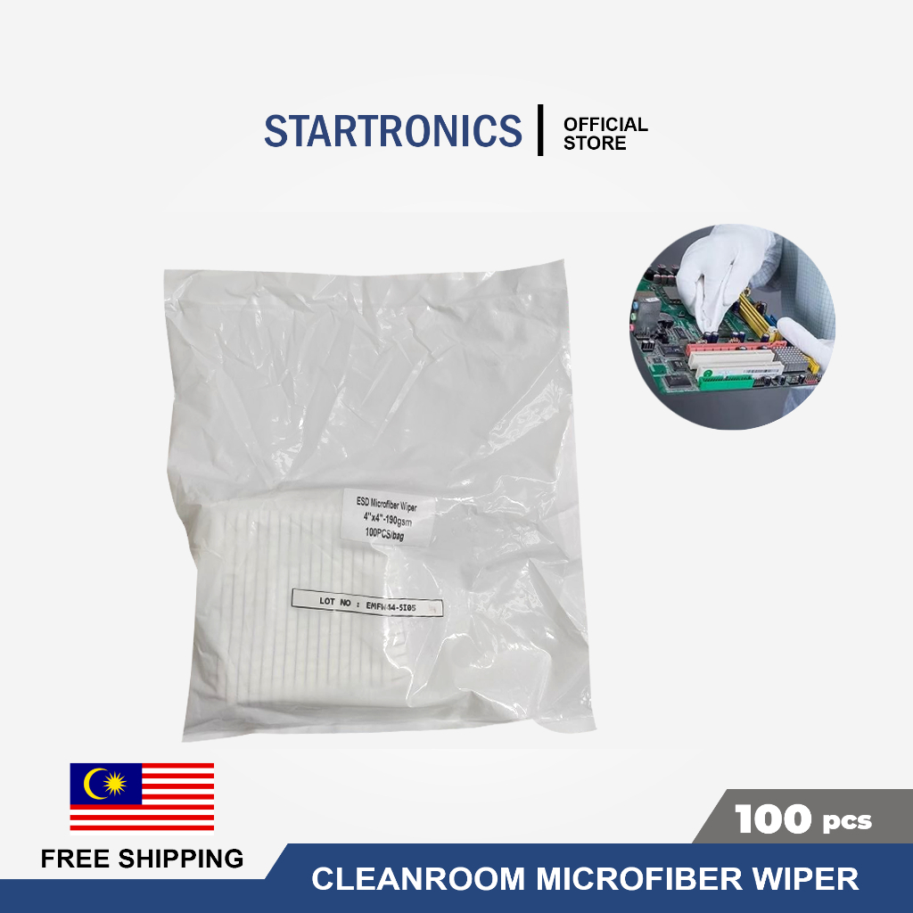 Cleanroom Microfiber Wiper Wipes 4" X 4" suitable for Cleaning Screen ...