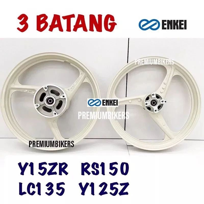 sport rim tiga batang enkei sporty..motor y125z,LC135,Y15ZR,RS150 | Shopee Malaysia