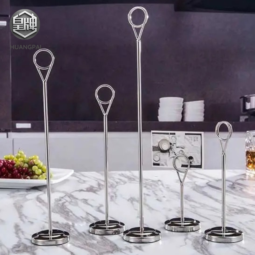 Stainless Steel Menu Card Display Stand Wedding Restaurant Table Number ...