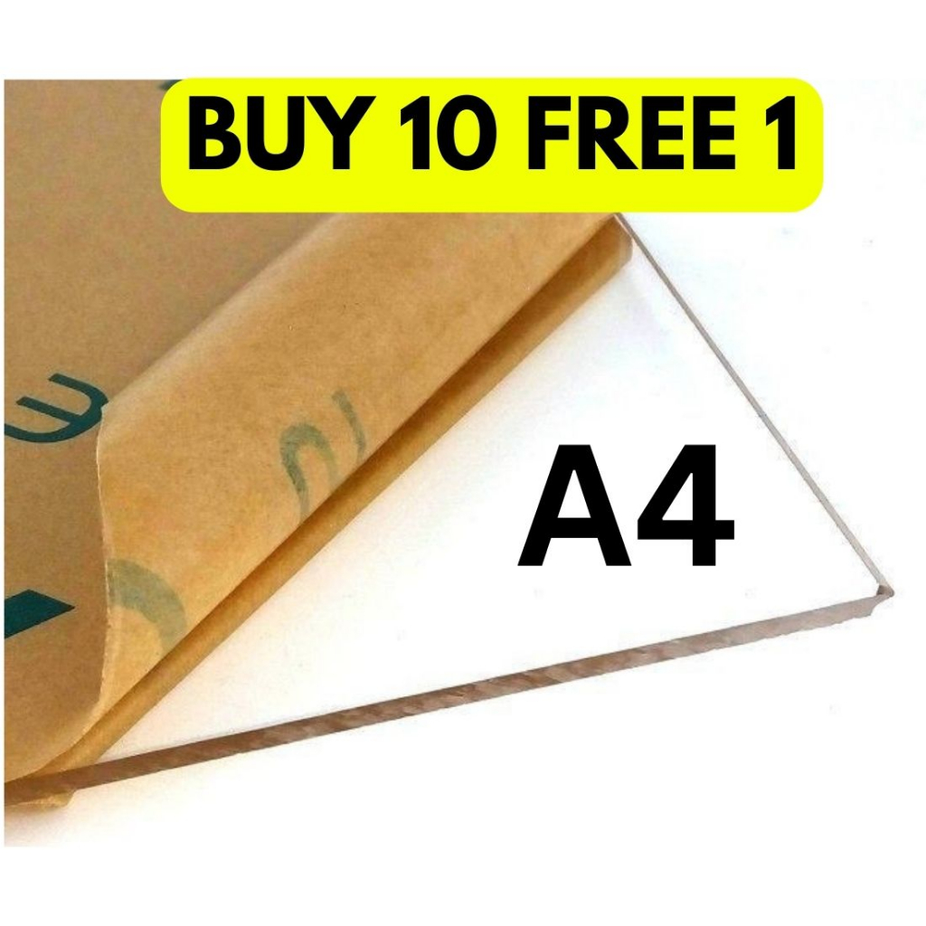BUY 10 FREE 1 Grade A Acrylic Sheet ULTRA Clear/Perspex A4 size Casting ...