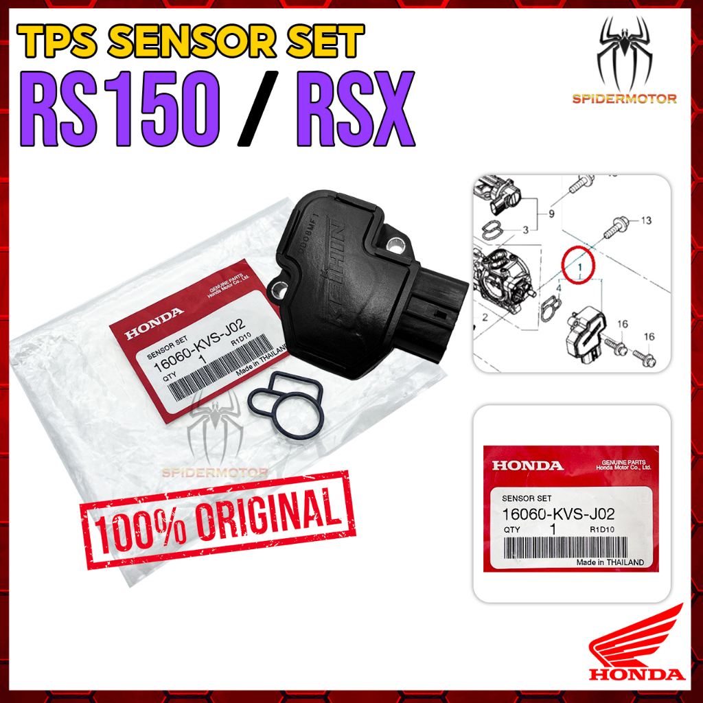 100% Original Honda TPS Throttle Position Sensor RS150 / RSX150 / RSX ...