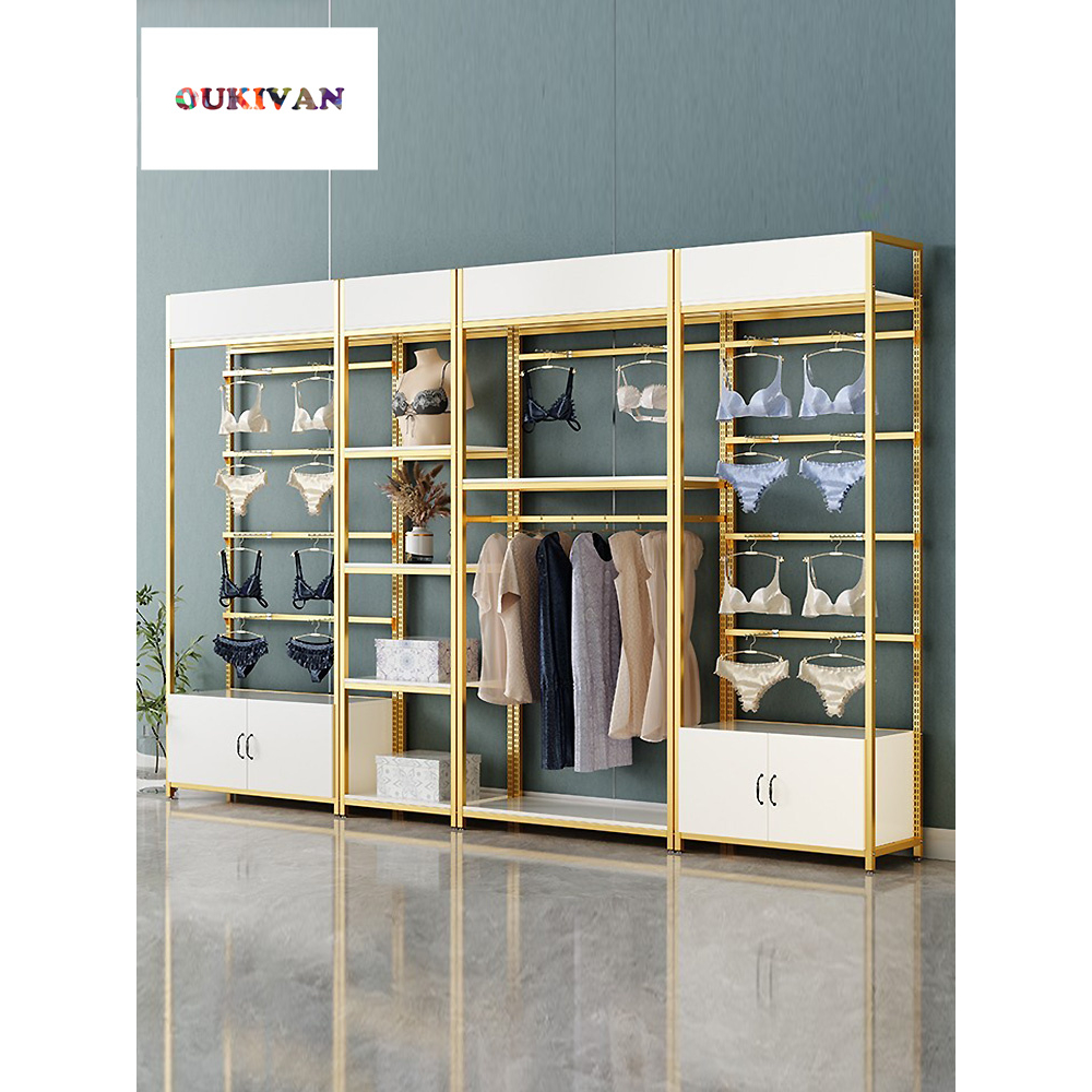 Luxury Innerwear Display Rack With Storage Cabinet Rak Paparan Pakaian ...