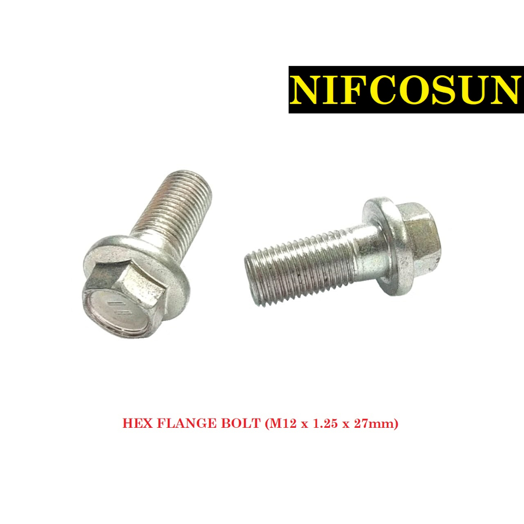 [READY STOCK] HEX FLANGE BOLT (M12 X 1.25 X 27mm) | Shopee Malaysia
