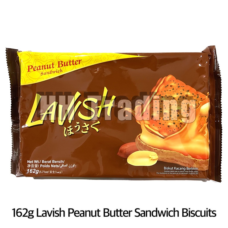162g / 180g LAVISH SANDWICH BISCUITS (CHOCOLATE / PEANUT BUTTER ...
