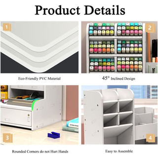 Wooden Stationary Storage Rack Pen Holder Box Rak Alat Tulis Rak Pen ...