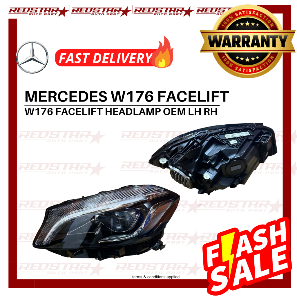 MERCEDES W176 FACELIFT HEADLAMP HEADLIGHT LH & RH NEW-OEM ( A176 906 ...