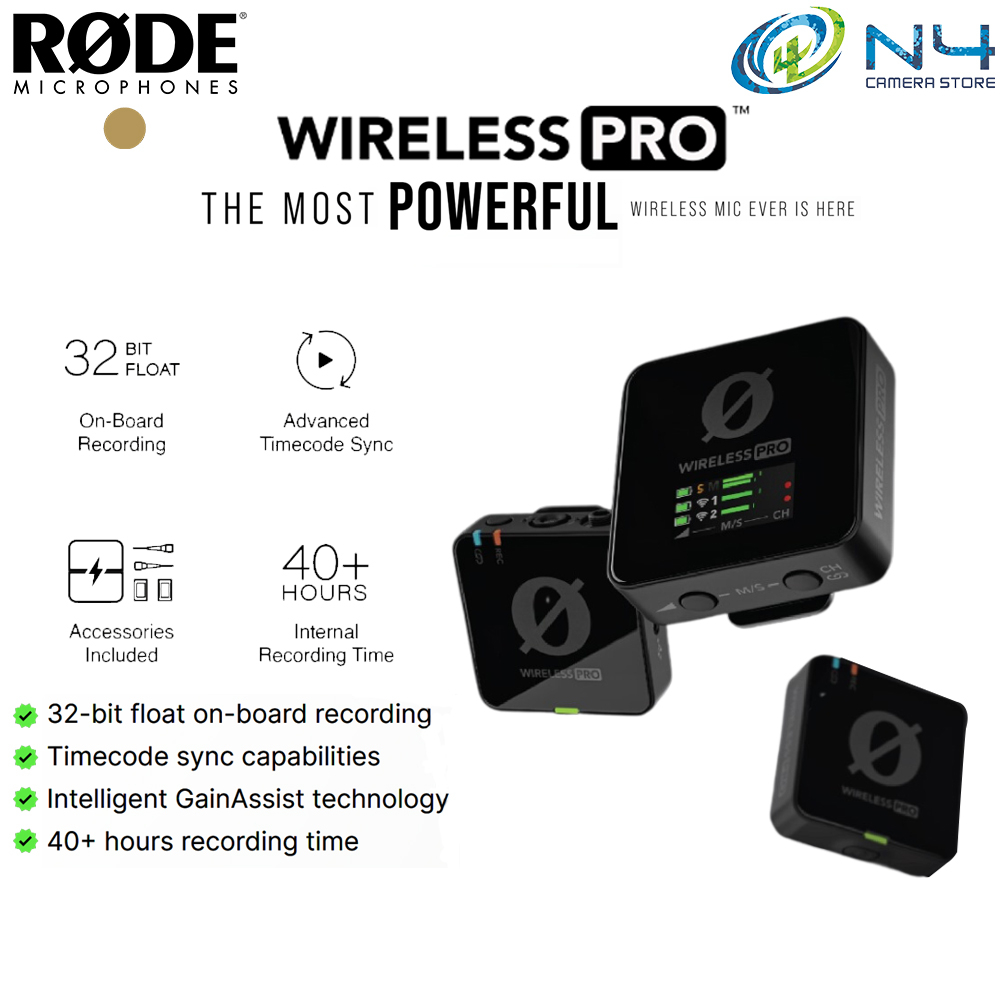 RODE Wireless PRO 2-Person Clip-On Wireless Microphone System/Recorder ...