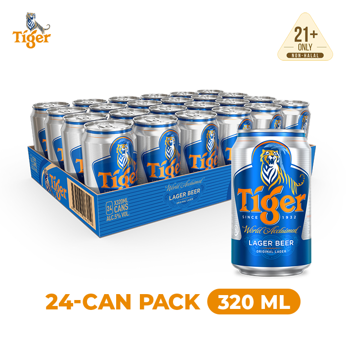 Tiger Lager Beer Can 5.0% Alcohol (24 x 320ml) | Shopee Malaysia
