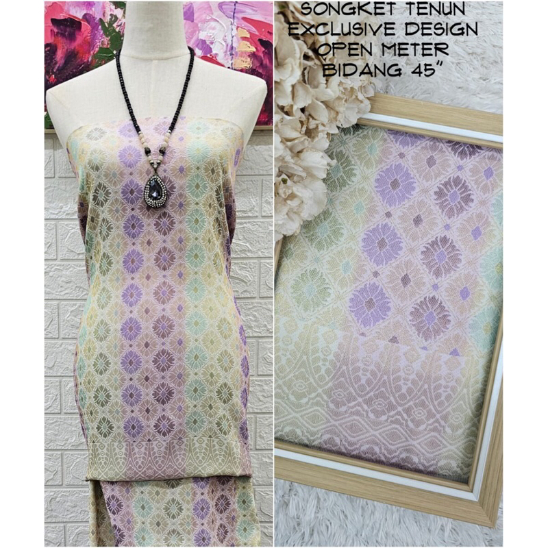 ORIGINAL🔥🔥SONGKET TENUN ASLI BUNGA PENUH EXCLUSIVE🔥 | Shopee Malaysia