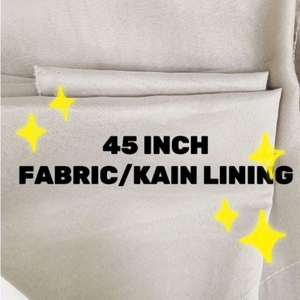 3Meter/Kain Pongee Bidang 45"/inch/ Kain lining/Kain alas baju/Kain ...